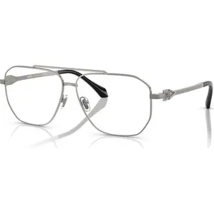 Versace 59mm Square Optical Glasses - Silver
