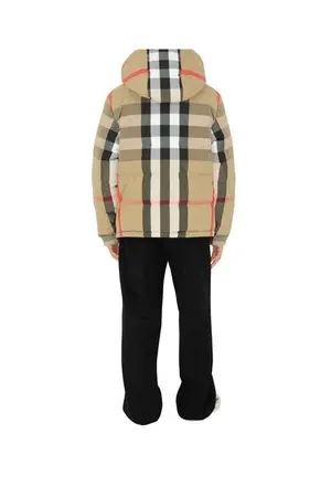 Burberry Reversible Check Nylon Puffer Jacket - Archive Beige