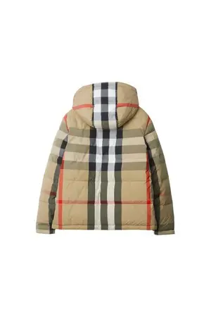 Burberry Reversible Check Nylon Puffer Jacket - Archive Beige