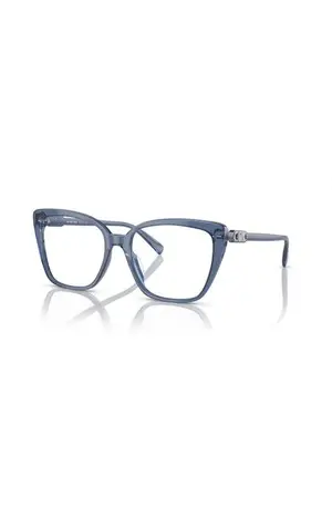 Michael Kors 53mm Square Optical Glasses - Blue