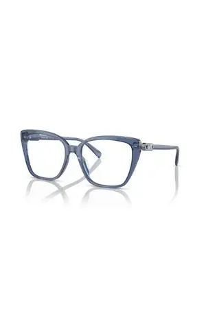 Michael Kors Square Frame Acetate Eyeglasses - Blue