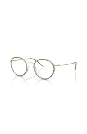 Giorgio Armani 49mm Round Optical Glasses - Black