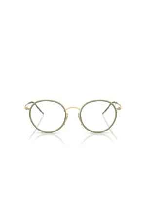 Giorgio Armani Round Full Rim Eyeglasses - Black