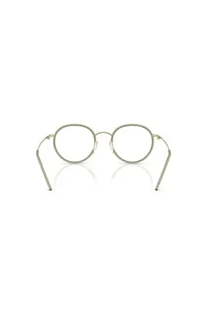 Giorgio Armani Round Full Rim Eyeglasses - Black