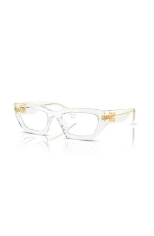 Miu Miu 53mm Irregular Eyeglasses - Transparent