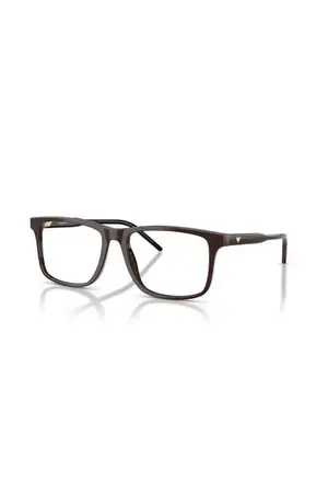 Emporio Armani 55mm Square Optical Glasses - Brown
