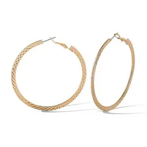 JESSICA SIMPSON Textured Hoop Earrings