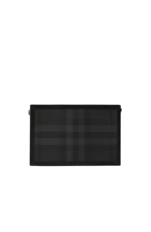 Burberry Check Zip Pouch - Charcoal
