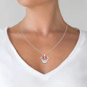 Disney Minnie Mouse Birthstone Shaker Pendant Necklace
