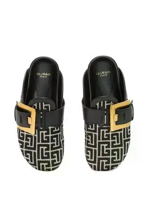 Balmain Anthem Jacquard Slippers