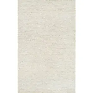 JONATHAN Y Griffin Rustic Farmhouse Woven Jute Solid Area Rug - Bleach