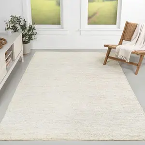 JONATHAN Y Griffin Rustic Farmhouse Woven Jute Solid Area Rug - Bleach