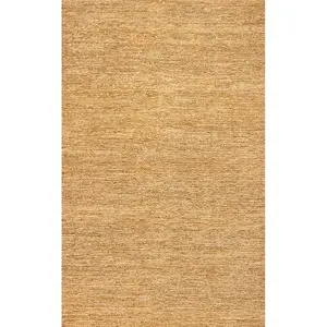 JONATHAN Y Griffin Rustic Farmhouse Woven Jute Solid Area Rug - Natural