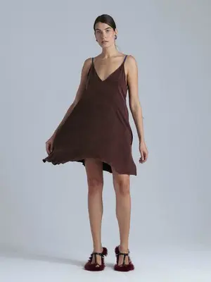 ALAS Airmid Cupro Dress - Rust