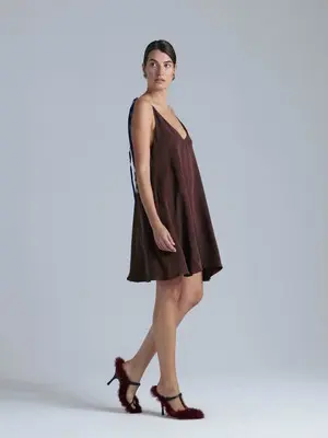 ALAS Airmid Cupro Dress - Rust