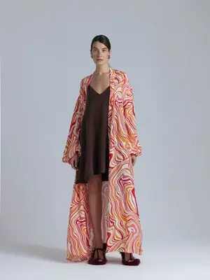 ALAS Airmid Cupro Dress - Rust