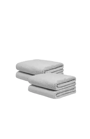 ITALIC Serene Ultraplush Collection Bath Essentials- Bath Towel 4 Pack Light Gray