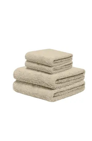 ITALIC Serene Ultraplush Collection Bath Essentials- 2 Bath Towels And 2 Hand Towels - Sand