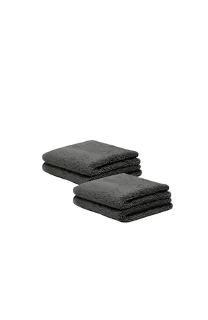 ITALIC Serene Ultraplush Collection Bath Essentials- Washcloths 4 Pack - Charcoal