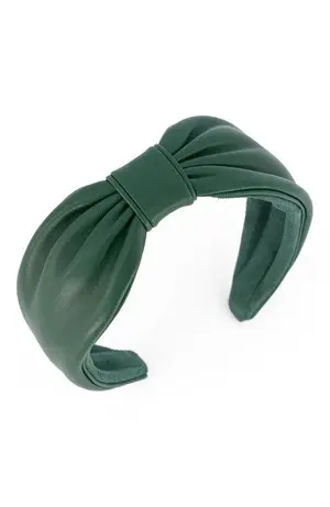 Alexandre De Paris Leather Headband - Green