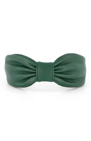Alexandre De Paris Leather Headband - Green