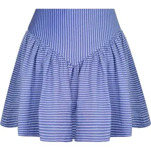 NO PISE LA GRAMA Sotavento Mini Skirt - Blue Stripes