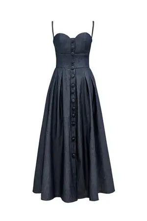 NO PISE LA GRAMA Veneta A-line Linen Dress