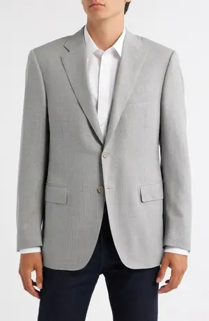 Canali Siena Regular Fit Impeccable Super 130s Wool Suit Jacket