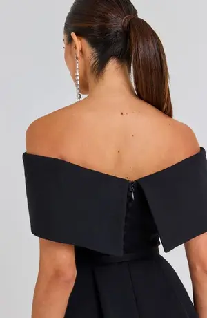 NADINE MERABI Harper Belted Mini Dress - Black