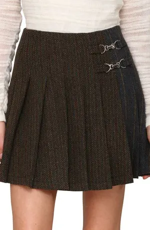 Avec Les Filles Pleated Miniskirt