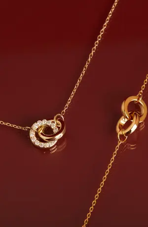 AURATE Diamond Connection Necklace