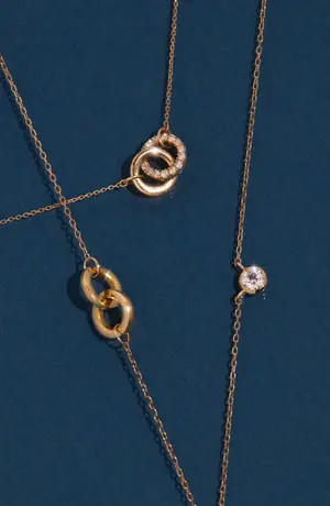 AURATE Diamond Connection Necklace