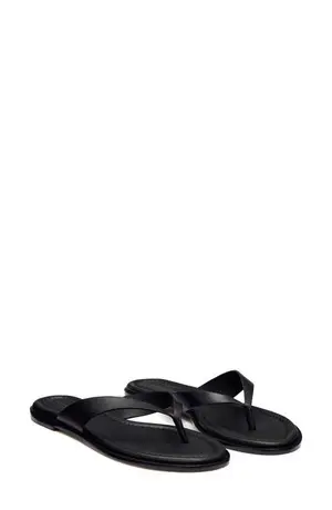 REFORMATION Jessie Flip Flop - Black Leather