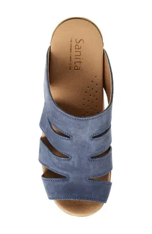 SANITA Monika Platform Slide Sandal - Dove Blue