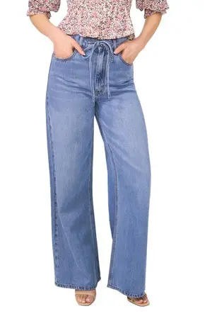 1.State High-waist Wide-leg Jeans With Drawstring