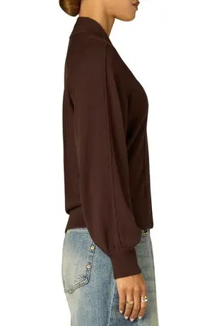 Wit & Wisdom Dolman Sleeve Zip Cardigan - Brown