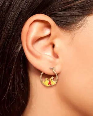 Disney Winnie The Pooh Hoop Earrings