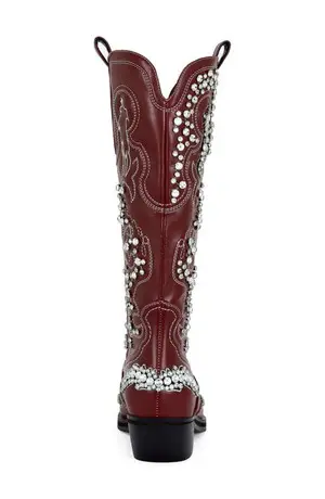 AZALEA WANG Maisie Embellished Western Boots