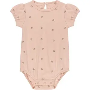 ELY'S & CO. Embroidered Romper Pink Tulip