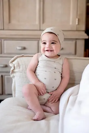 ELY'S & CO. Jersey Cotton Romper - Sage Leaf