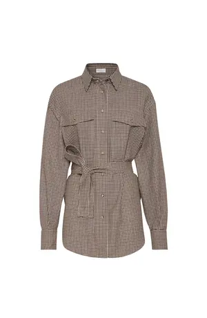Brunello Cucinelli Tie Detailed Shirts For Women