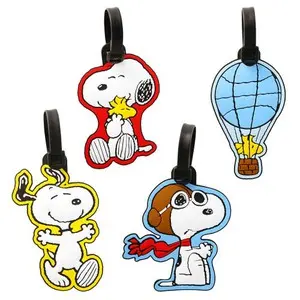 PEANUTS Snoopy And Woodstock Luggage Tag Set Of 4 - Multicolor