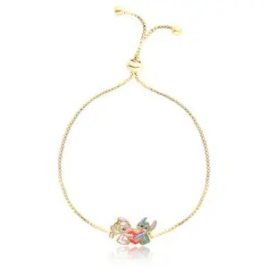 Disney Stitch And Angel Heart Lariat Bracelet