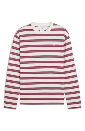PUMA Machts Mit Qualitat Stripe Long Sleeve Cotton T-shirt
