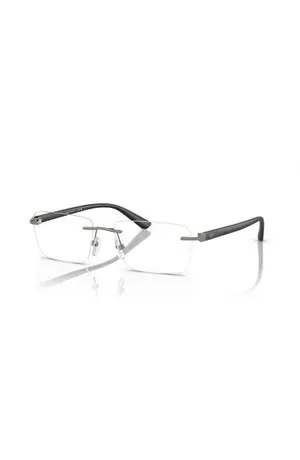 Armani Exchange 56mm Rectangle Eyeglasses - Grey