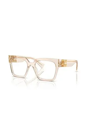 Miu Miu 52mm Square Optical Glasses - Brown