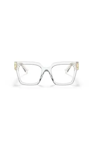 Miu Miu 52mm Square Optical Glasses - Transparent