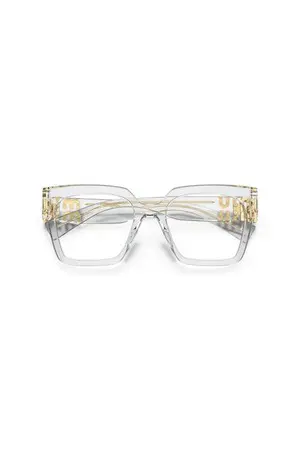 Miu Miu 52mm Square Optical Glasses - Transparent