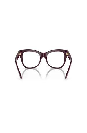 Burberry 52mm Square Optical Glasses - Red
