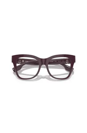 Burberry 52mm Square Optical Glasses - Red